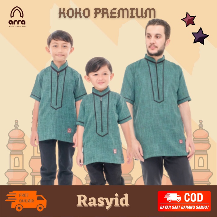 Jual Baju Koko Couple Ayah Dan Anak Laki Laki Lengan Pendek Kokoh Kurta ...