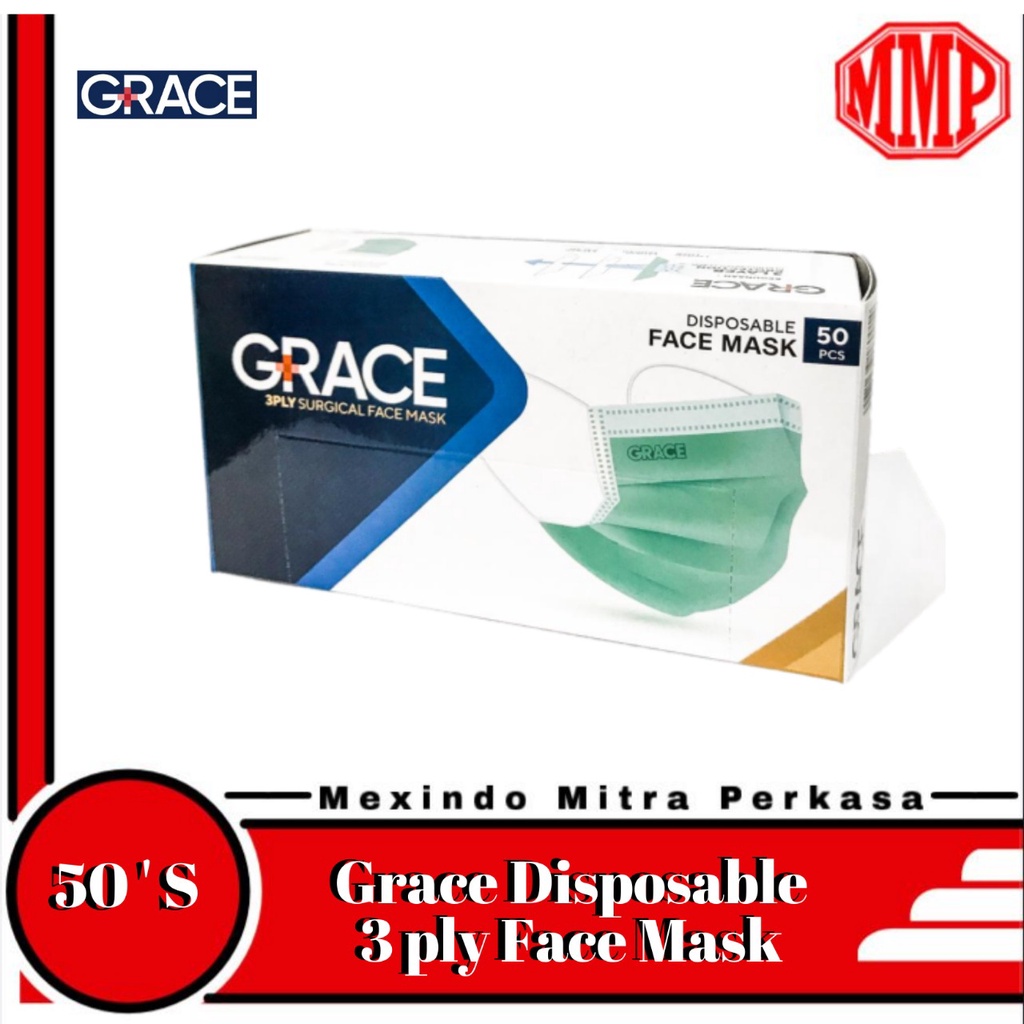 Jual Grace Masker - 50Pcs (3Ply) | Shopee Indonesia