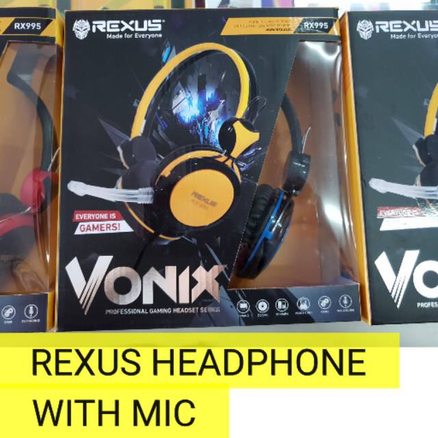 Jual REXUS HEADPHONE GAMERS WITH MIC | Shopee Indonesia