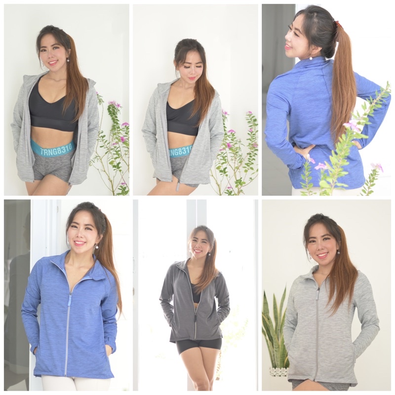 Jual [Minne] All In Motion Activewear Sport Jacket Full Zipper with ...