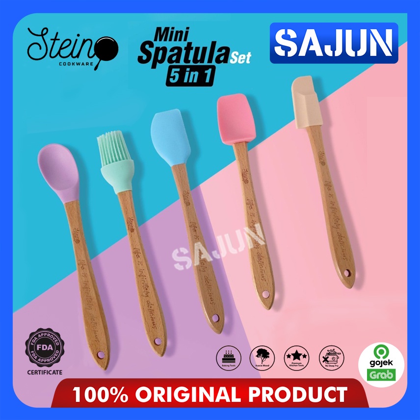 Jual STEIN Cookware 5in1 Spatula Mini Steincookware Spatula Mini Set ...