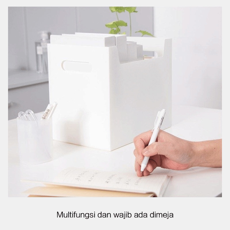 Jual Dejavu Storage Box Buku Desktop Container Box Meja Kantor Rak ...