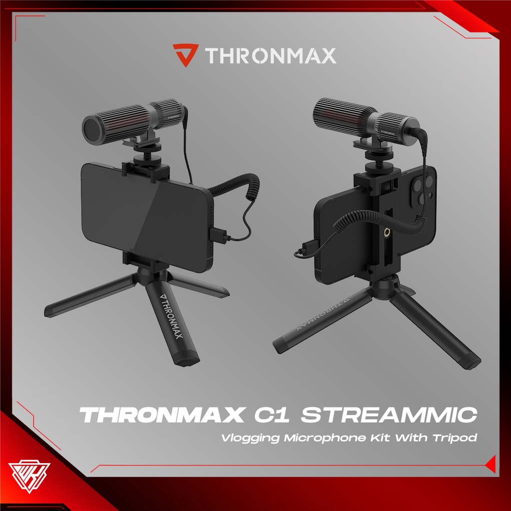 Jual Thronmax C1 StreamMic Vlogging Microphone Kit With Tripod | Shopee ...