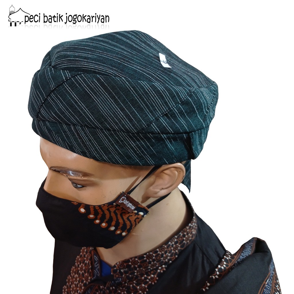 Jual Peci Batik Jogokariyan Asli Motif Lurik Hijau Kopiyah Songkok Khas ...