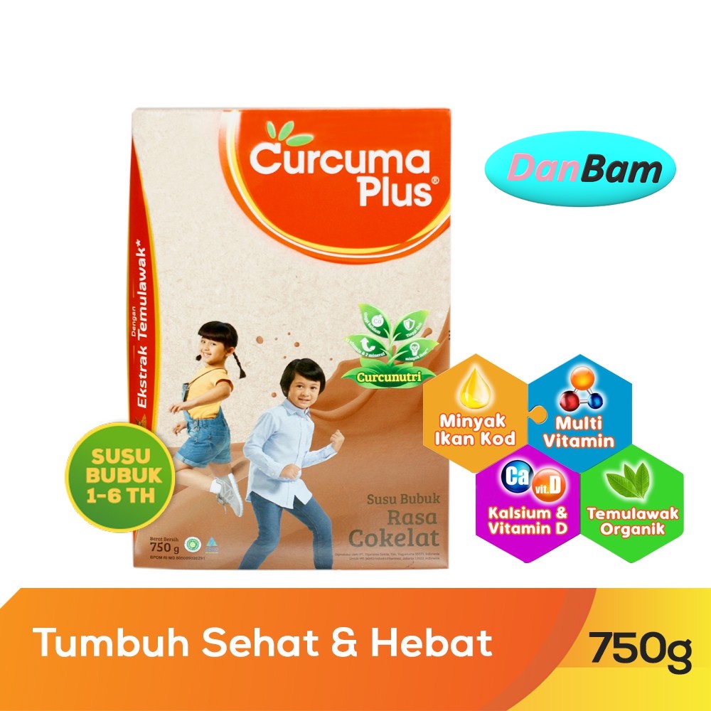 Jual Curcuma Plus Susu Bubuk Ekstrak Temulawak Coklat 750gr 750 gr Susu ...