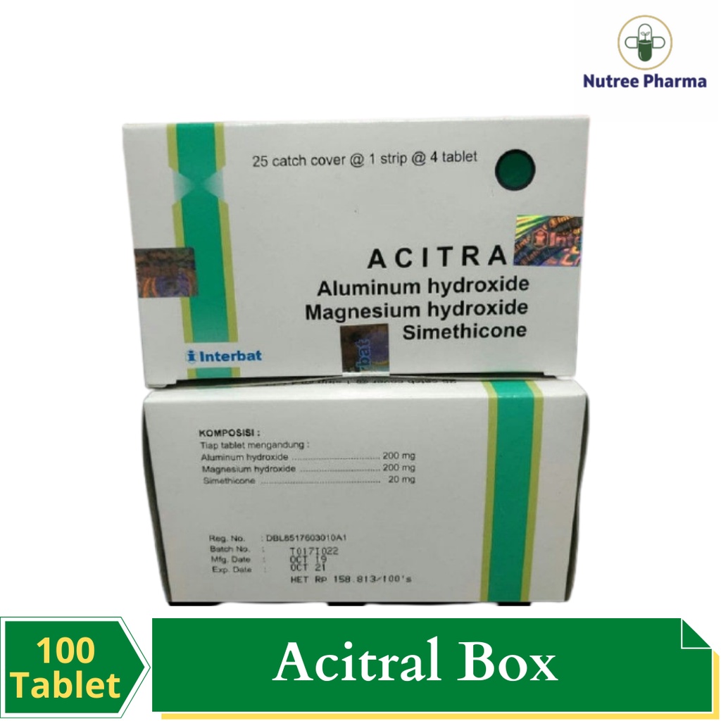 Jual Acitral Box isi 100 Tablet - obat asam lambung | Shopee Indonesia