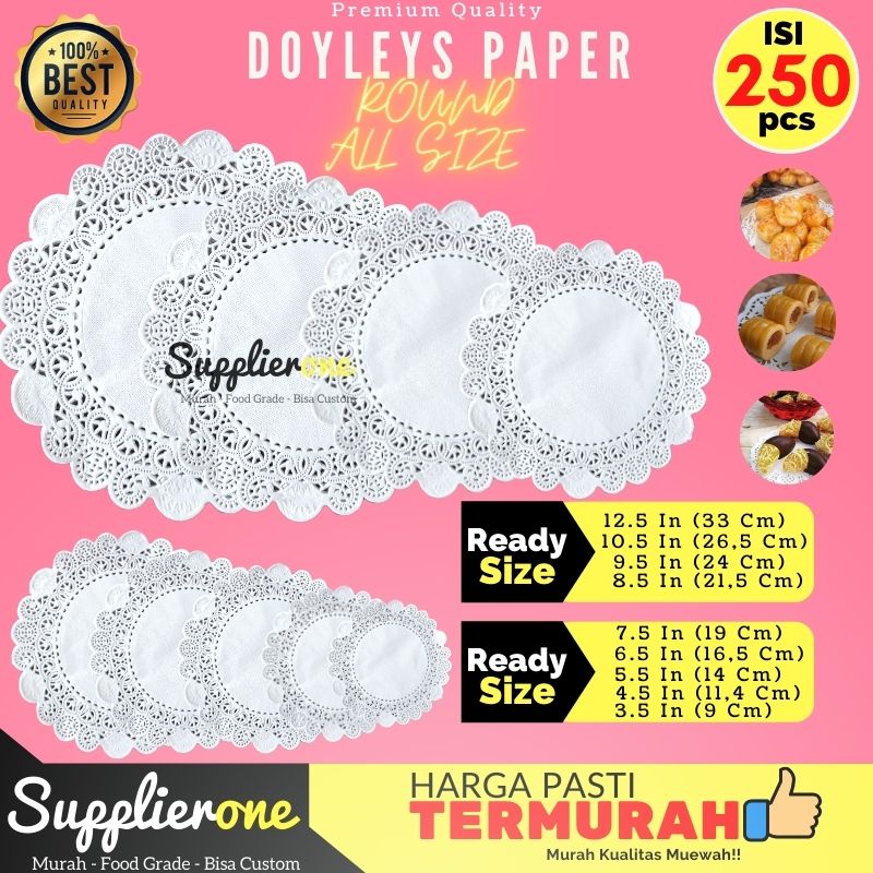 Jual Doilies / Doilies Paper / Doyleys isi 250 pcs Tatakan Kue / Alas ...