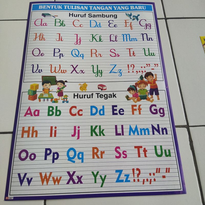 Jual Poster Edukasi Anak l Poster Abjad A-Z l Angka l Huruf Hijaiyah l ...