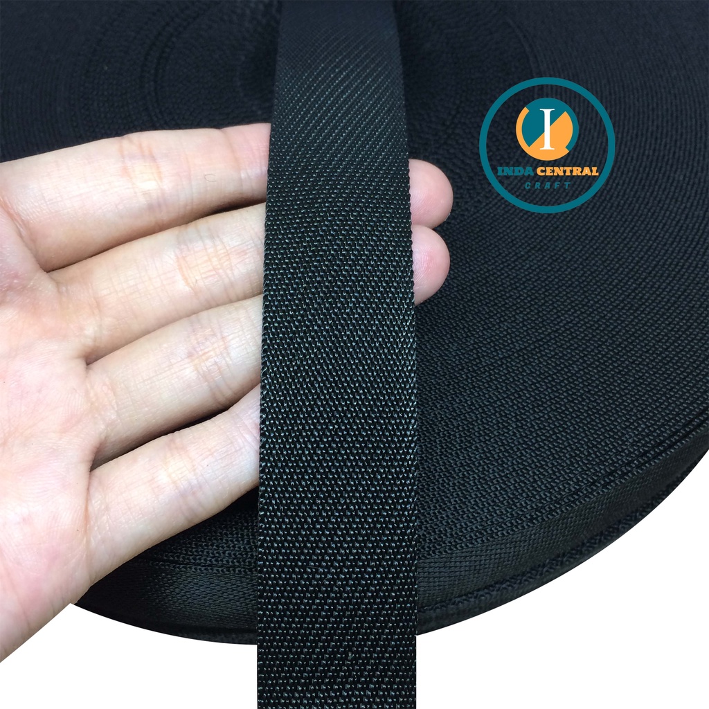 Jual TALI WEBBING STRAP TAS LS 2.5 CM HITAM METERAN | Shopee Indonesia