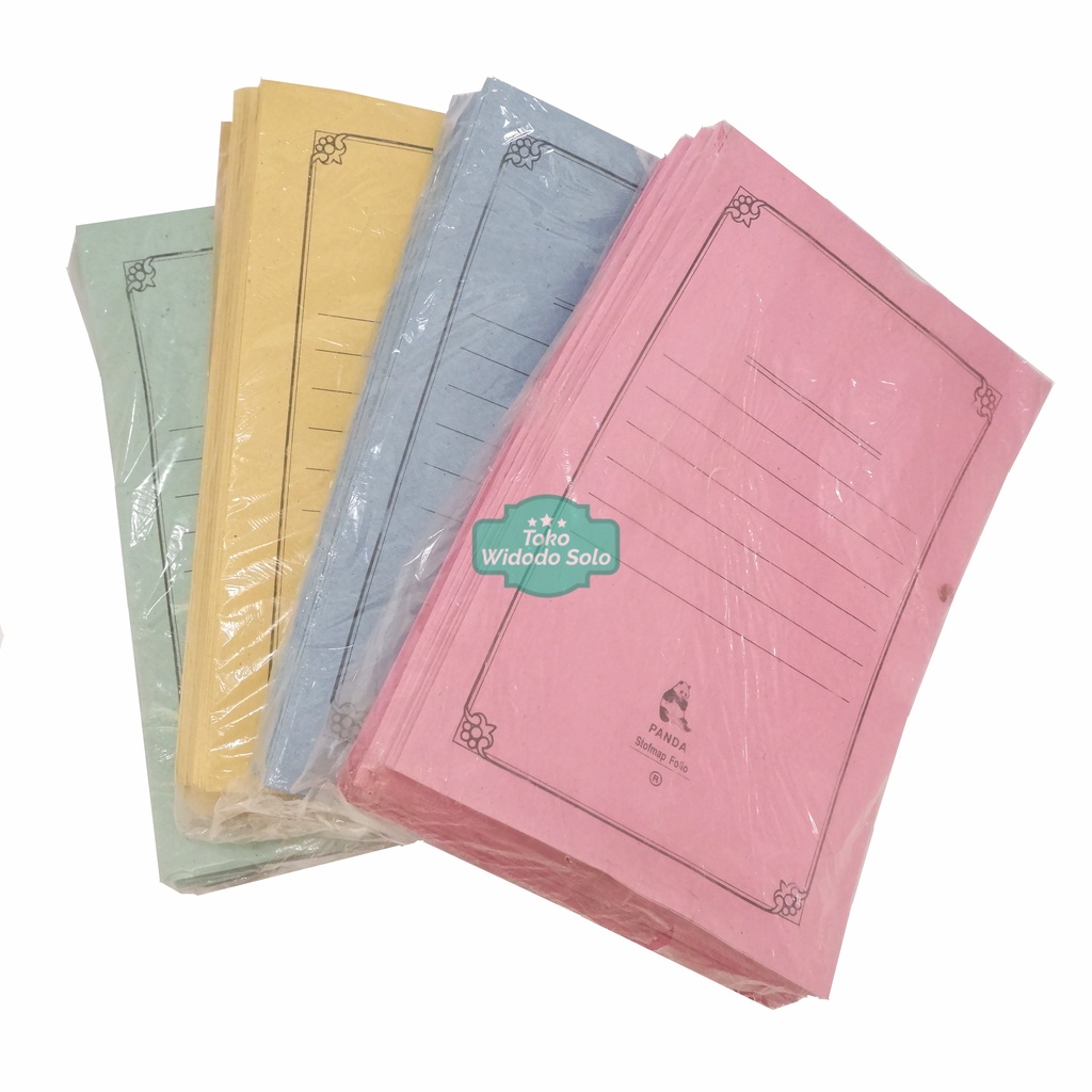 Jual 1 PACK (ISI 50) Map Kertas MURAH Hijau Biru Kuning Merah Muda ...