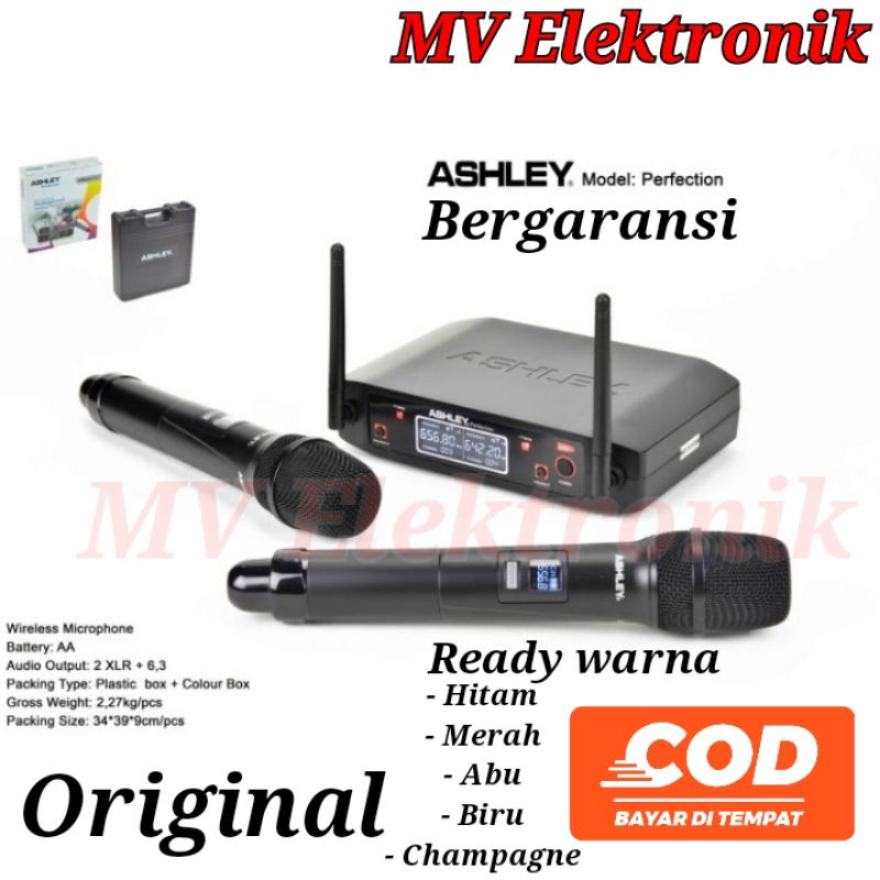 Jual Mic Wireless Ashley Perfection Original Microphone Wireless Ashley ...