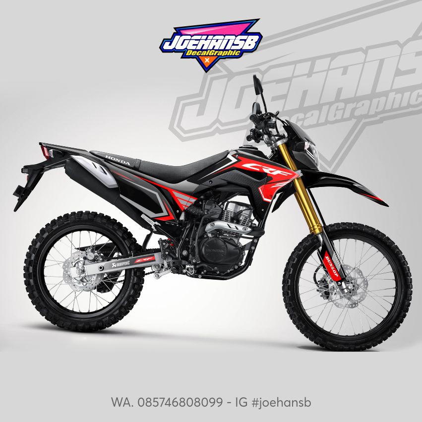 Jual Stiker Motor Trail - Decal Honda CRF 150L RED FLAG | Shopee Indonesia