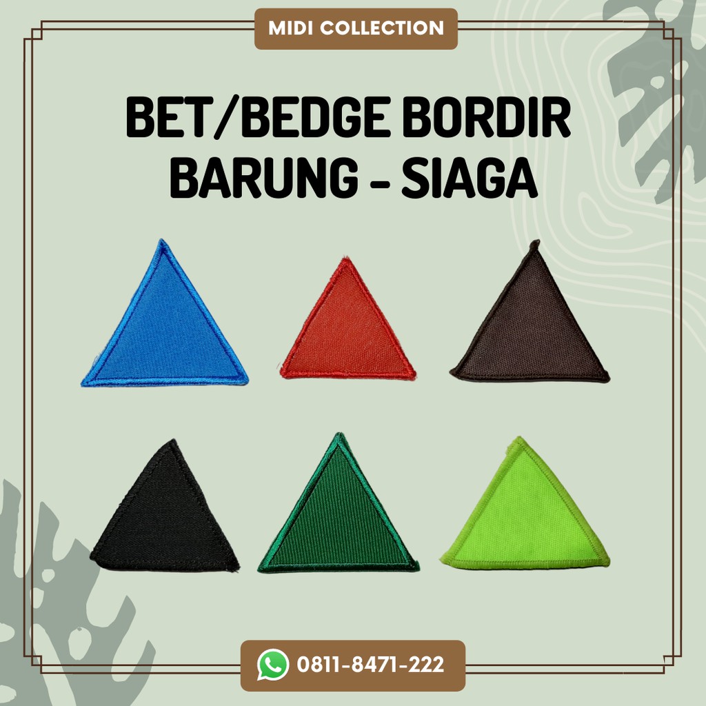 Jual Bet/Bedge Bordir Tanda BARUNG - SIAGA | Shopee Indonesia