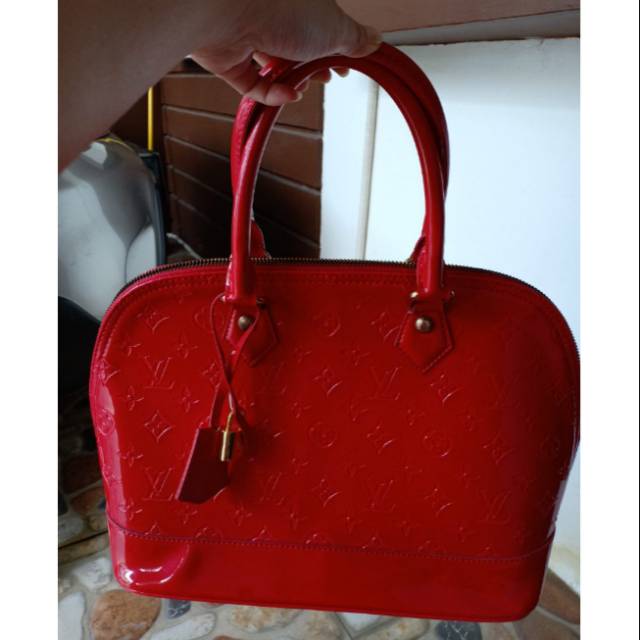 Jual Tas Louis vuitton alma merah (LV) kulit asli | Shopee Indonesia