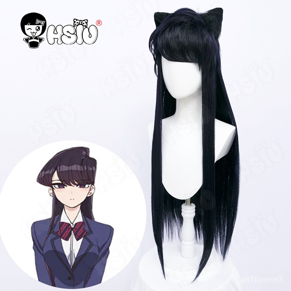 Jual Komi Shoko Cosplay Wig Komi-san Wa Comyushou Desu Fiber Synthetic ...