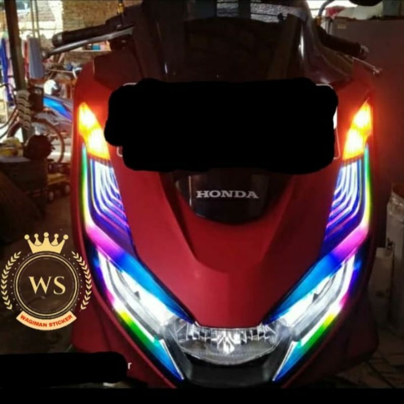 Jual Stiker Lampu Pcx 160/Sticker Lampu Pcx New/Stiker Alis Pcx Rgb ...