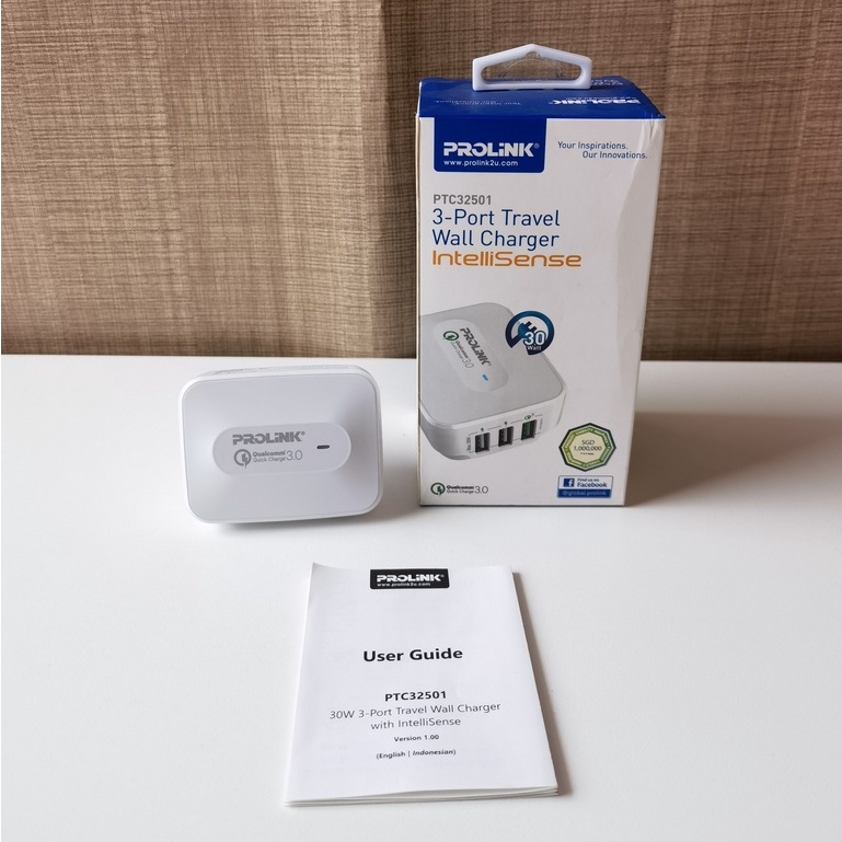 Jual Prolink 3 Port Travel Wall Charger (PTC32501) | Shopee Indonesia