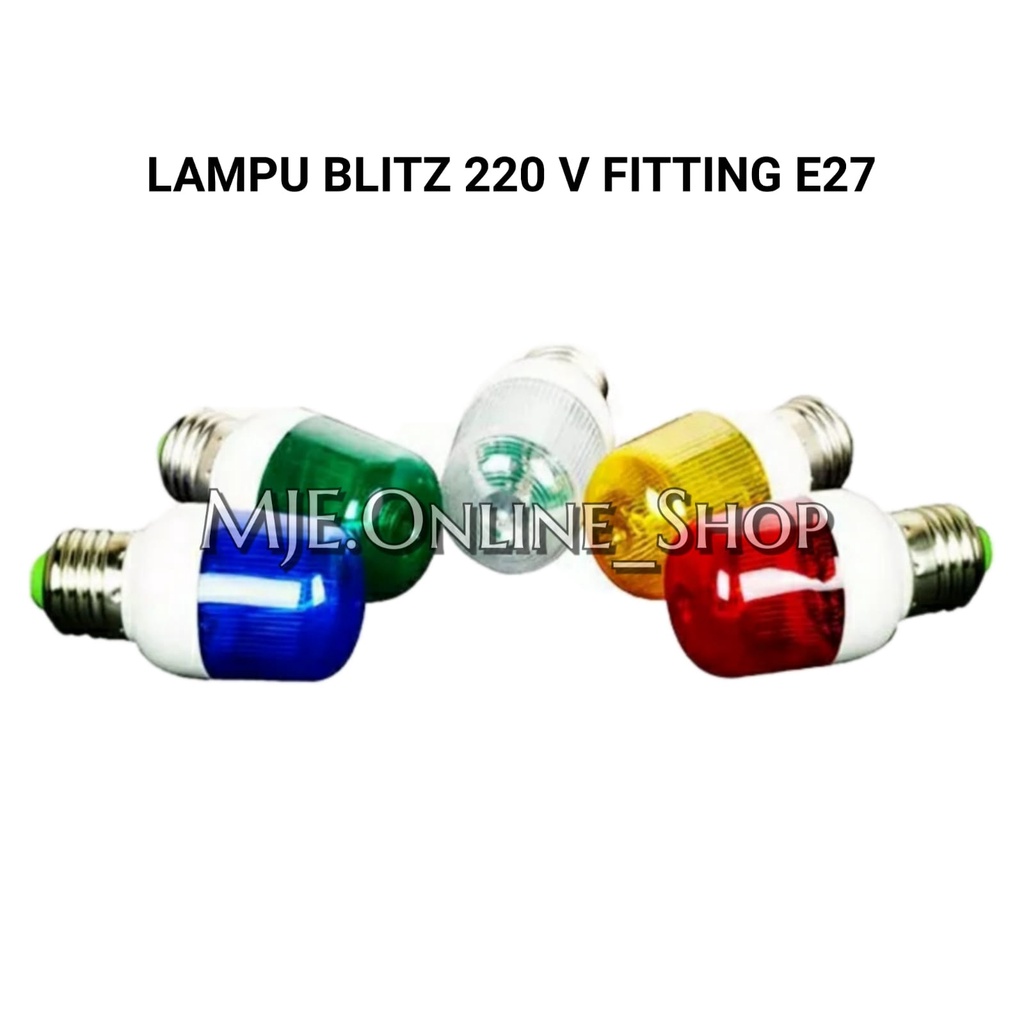 Jual LAMPU BLITZ STROBE 220V FITTING E27 FLASH LAMP LAMPU BLITZ ...