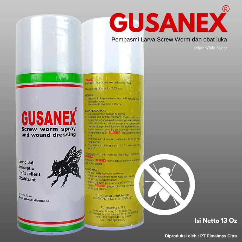 Jual GUSANEX OBAT SPRAY LUKA LUAR ANTI PARASIT DAN LALAT - STOK SELALU ...