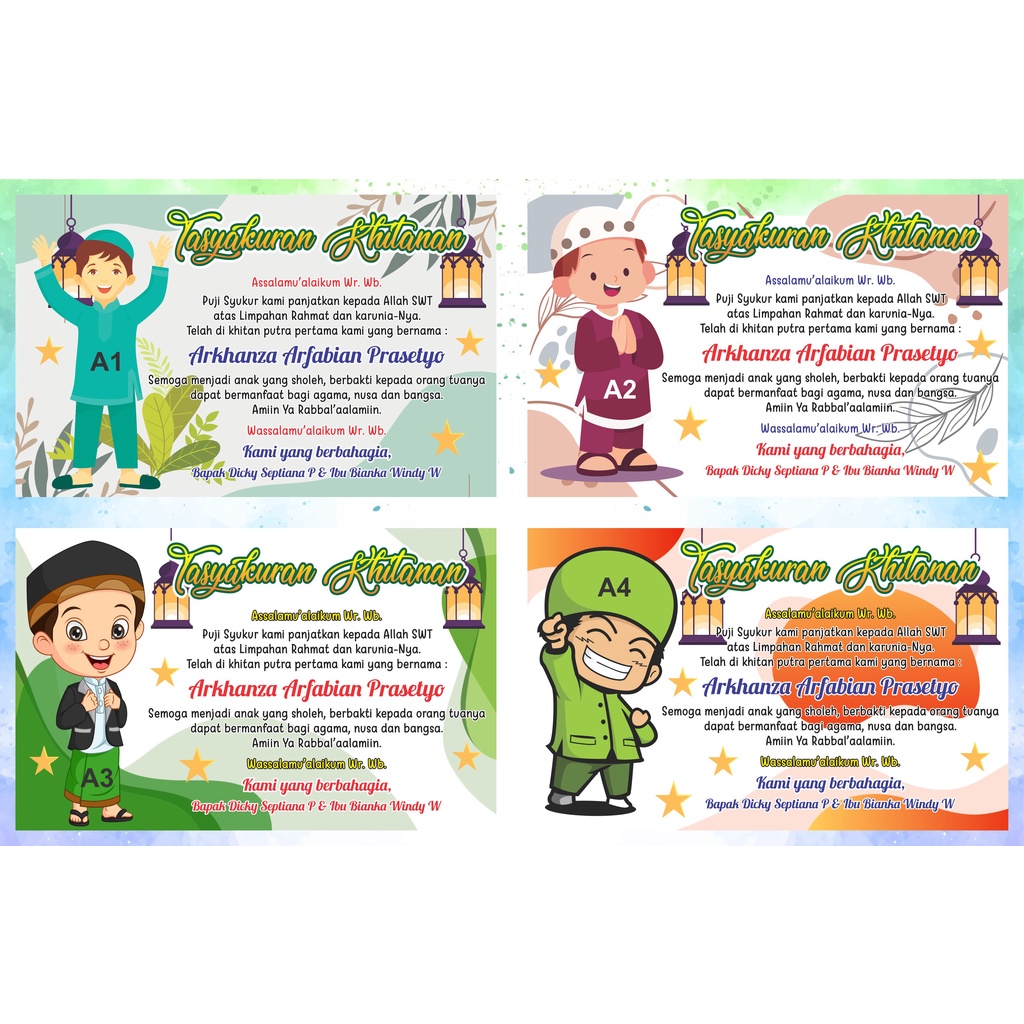 Jual CETAK UNDANGAN BESEK KHITAN | UNDANGAN SOROGAN | UNDANGAN ...