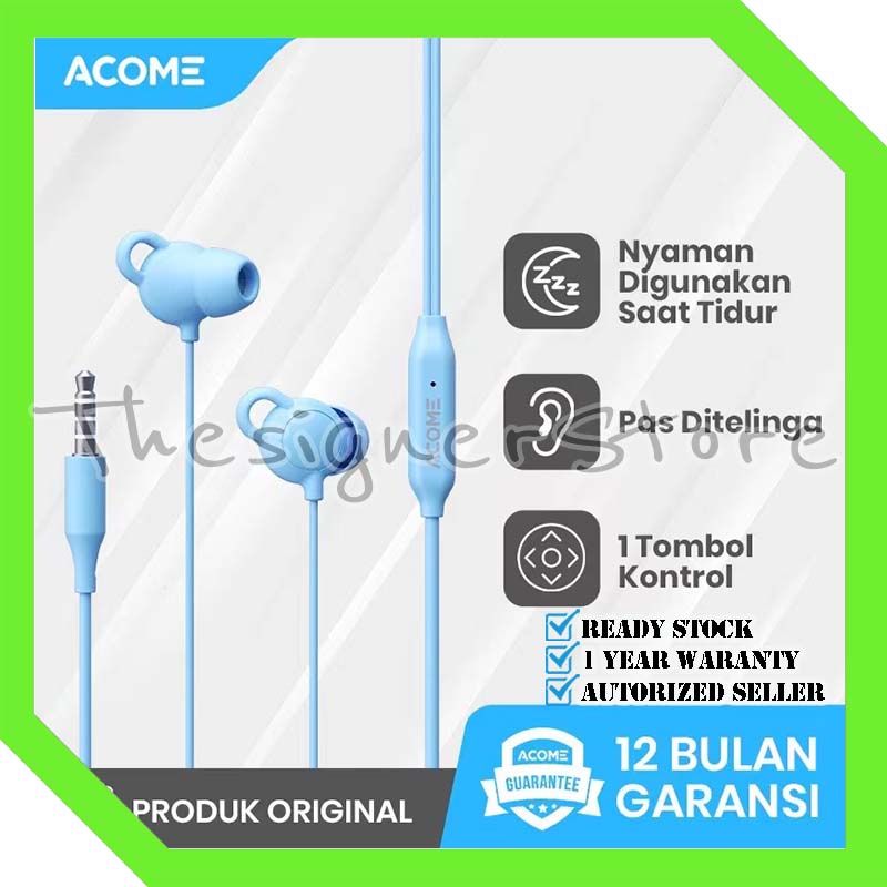 Jual ACOME ASE01 Sensorless Sleep Earphones 6mm Composite Diaphragm 1 ...
