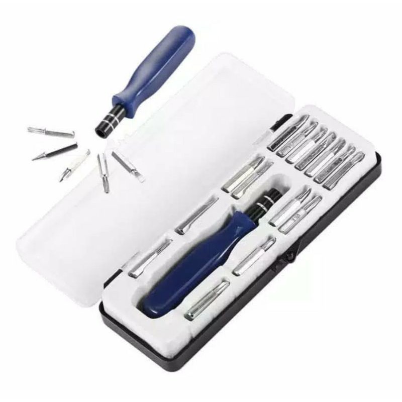Jual Obeng Kotak / Obeng Set 16 in 1 Mini Tool Kit | Shopee Indonesia