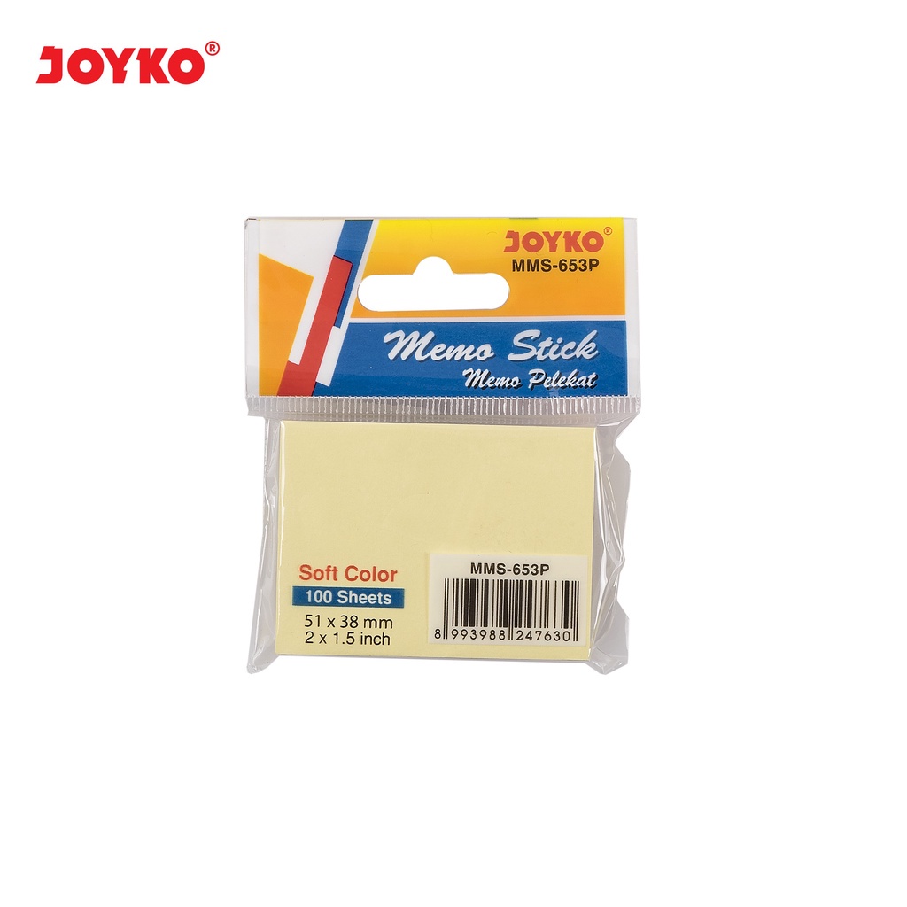 Jual Memo Stick / Sticky Note Kertas Memo / Memo Tempel Joyko MMS-653P ...
