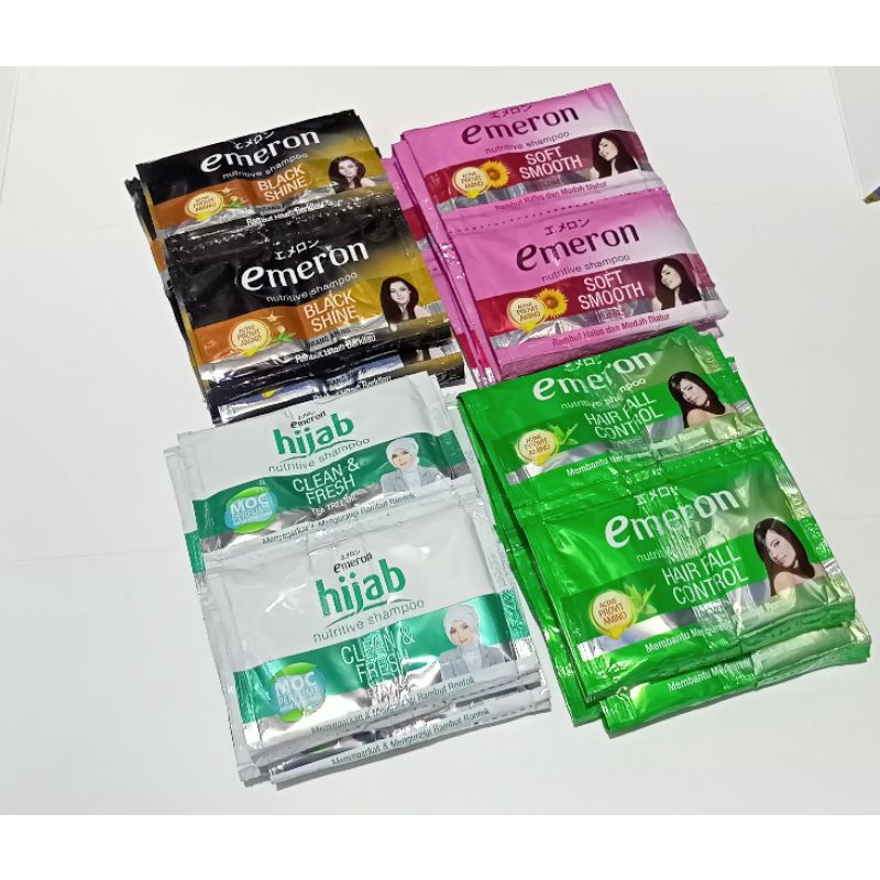 Jual EMERON Shampoo Renceng isi 24 Sachet / 12 Pasang | Shopee Indonesia