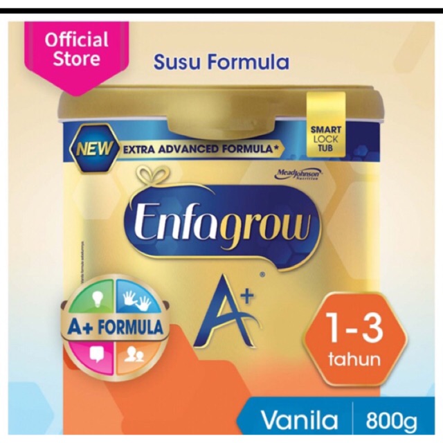Jual Enfagrow A+3 Susu Formula Pertumbuhan Batita-Vanila-800g | Shopee Indonesia