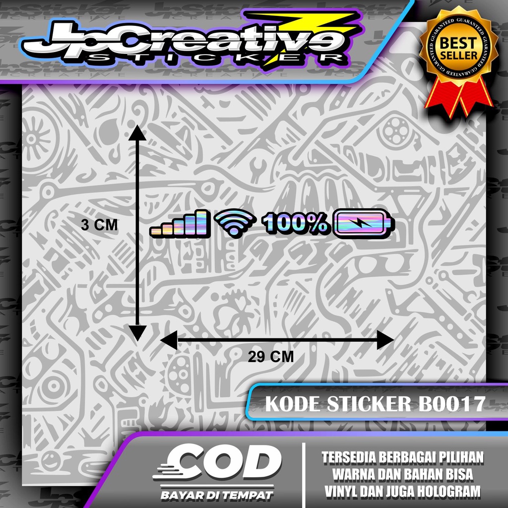 Jual STICKER INDIKATOR BATERAI,INPONE MASSEH HOLOGRAM | Shopee Indonesia