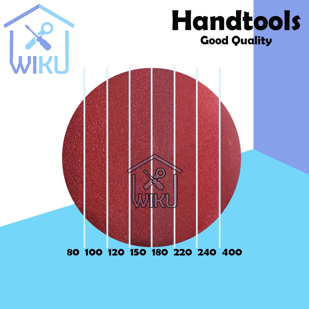 Jual Amplas Velcro Kasar 4 inch Grit 60 80 100 120 150 / Hamplas Bulat ...