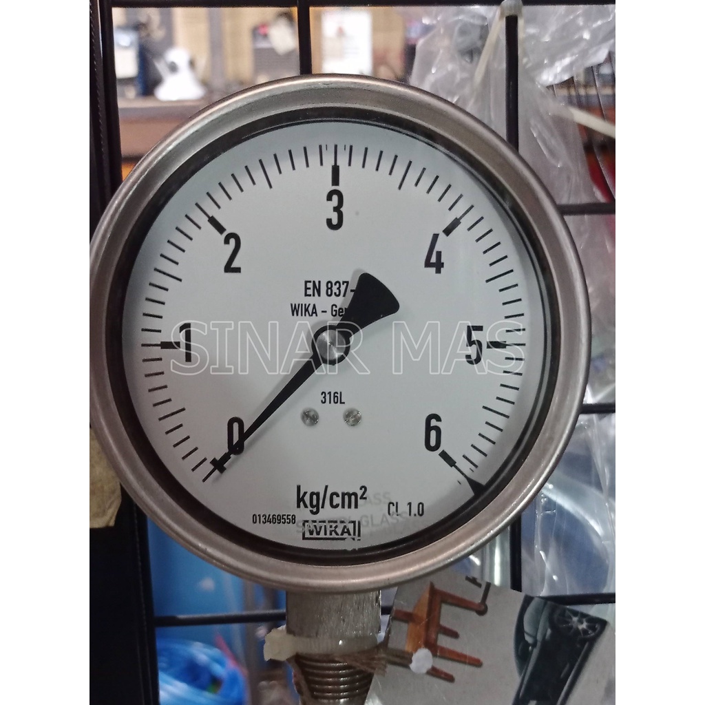 Jual Wika Pressure Gauge en 837-1 0-6 bar | Shopee Indonesia