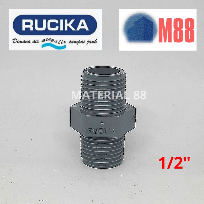 Jual Double Nipple 1/2 inch AW RUCIKA Dobel Nepple PVC Nepel 0.5 | Shopee Indonesia