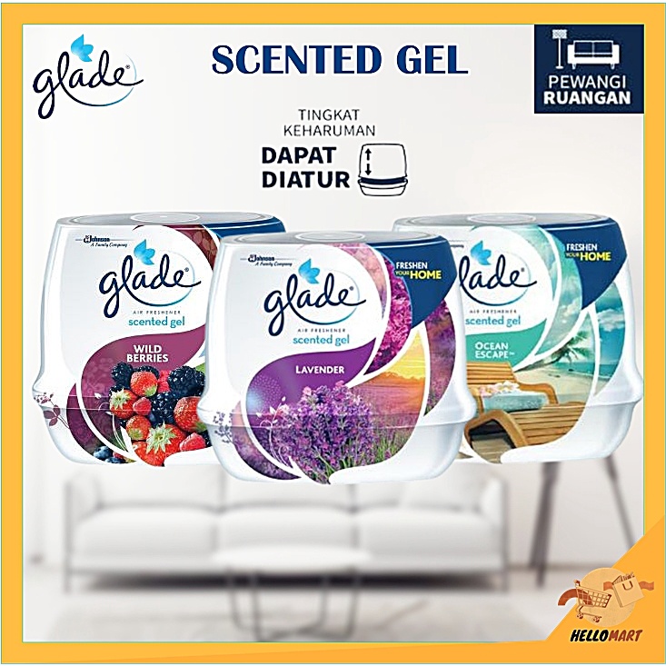 Jual ORIGINAL Glade Scented Gel 180gr / Glade Pengharum Ruangan Dan ...