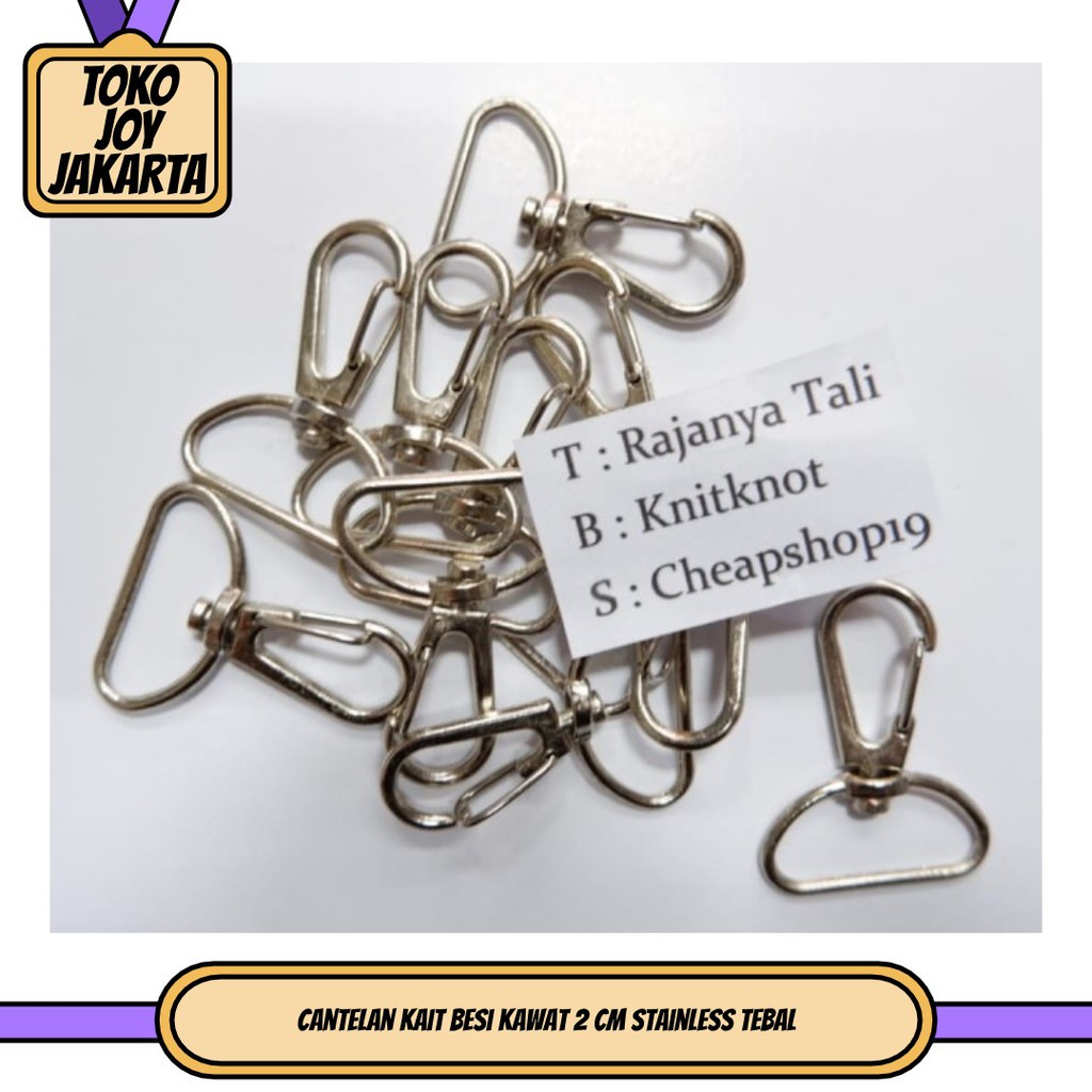 Jual Cantelan Kait Besi Kawat 2 cm Stainless Tebal | Shopee Indonesia