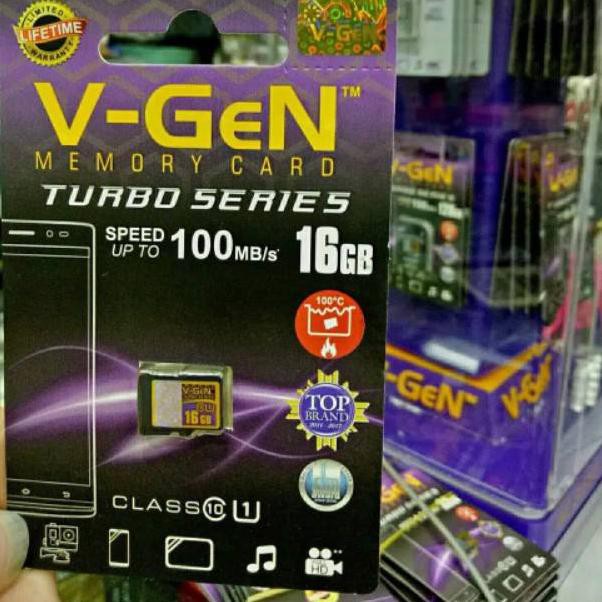 Jual MEMORY CARD VGEN 16GB CLASS 10 KARTU SD VGEN 16GB TURBO SERIES ORIGINAL (KODE J534 ...