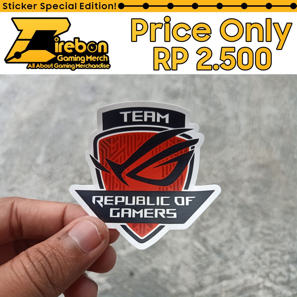 Jual Sticker Stiker Rog Republic Of Gamers Team | Shopee Indonesia