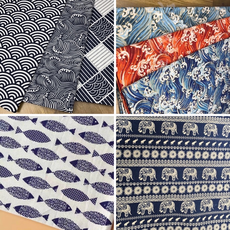 Jual Kain Kanvas Linen Motif China Classic/ DIY Fabric Handmade ...