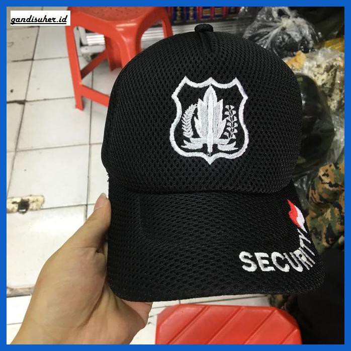 Jual airpmagares- topi jaring security | topi satpam | topi security ...