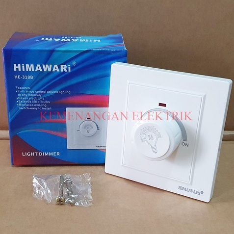 Jual HIMAWARI LIGHT DIMMER SAKLAR DIMER TEMBOK LAMPU AC 220V | Shopee ...