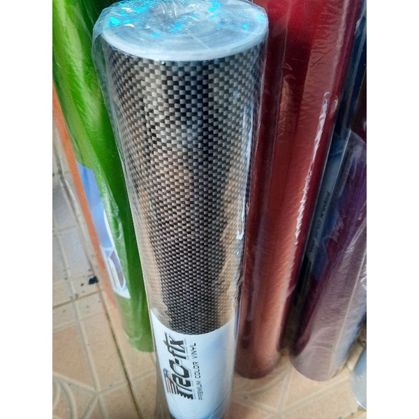 Jual stiker skotlet profix 1 Roll karbon 3D silver glossy cf 01 lebar ...