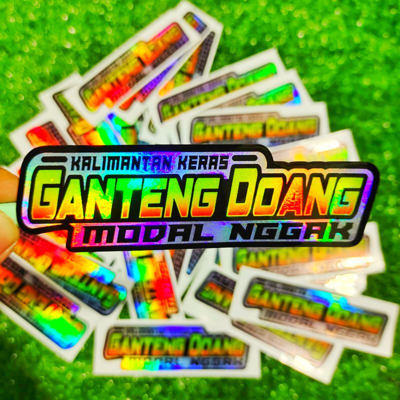 Jual stiker kata2 sticker Ganteng doang | Shopee Indonesia