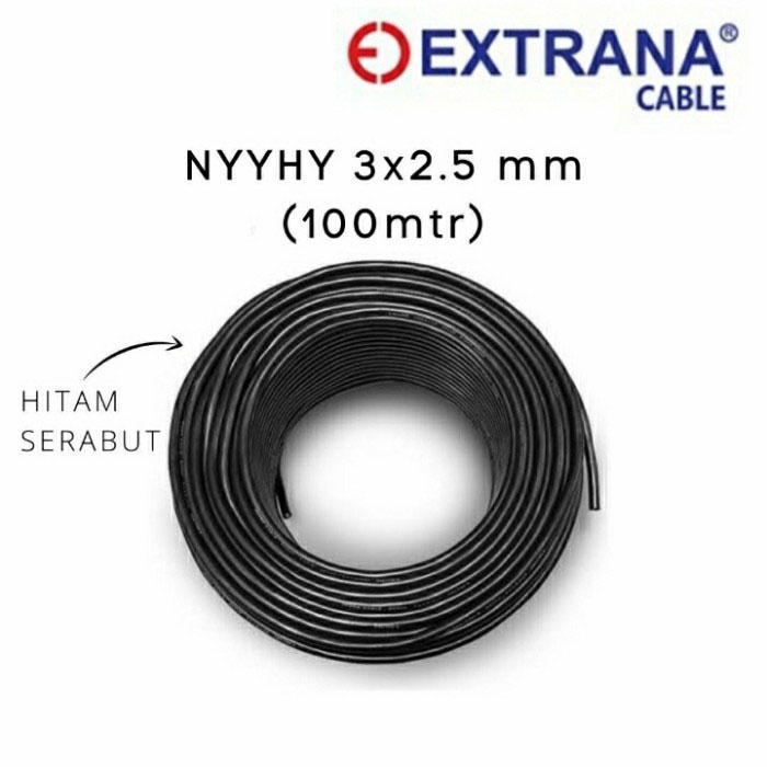 Jual KABEL NYYHY EXTRANA 3X2,5 MM 1 ROLL 100M | Shopee Indonesia