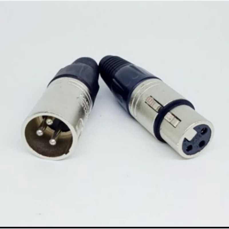 Jual Jack canon xlr 3 pin model neutrix harga satu set satu pasang ...
