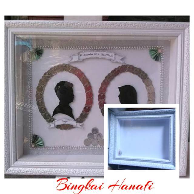 Jual Bingkai mahar ukir kembang 3D custom uk. 40x50cm | Shopee Indonesia