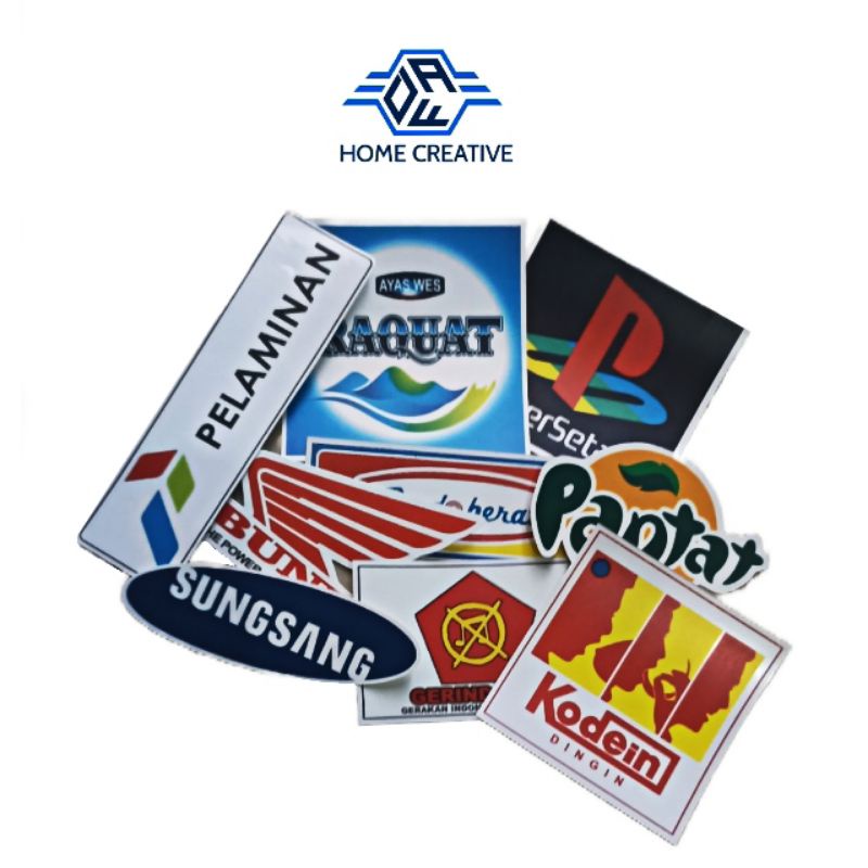 Jual stiker merk plesetan logo brand sticker unik | Shopee Indonesia