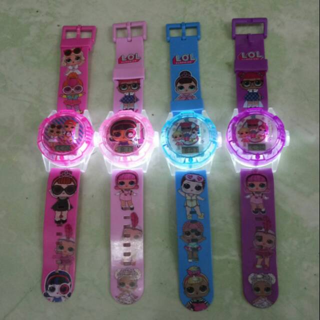 Jual Jam Tangan Anak Proyektor Lampu Laser Melodi Karakter Terbaru LOL ...