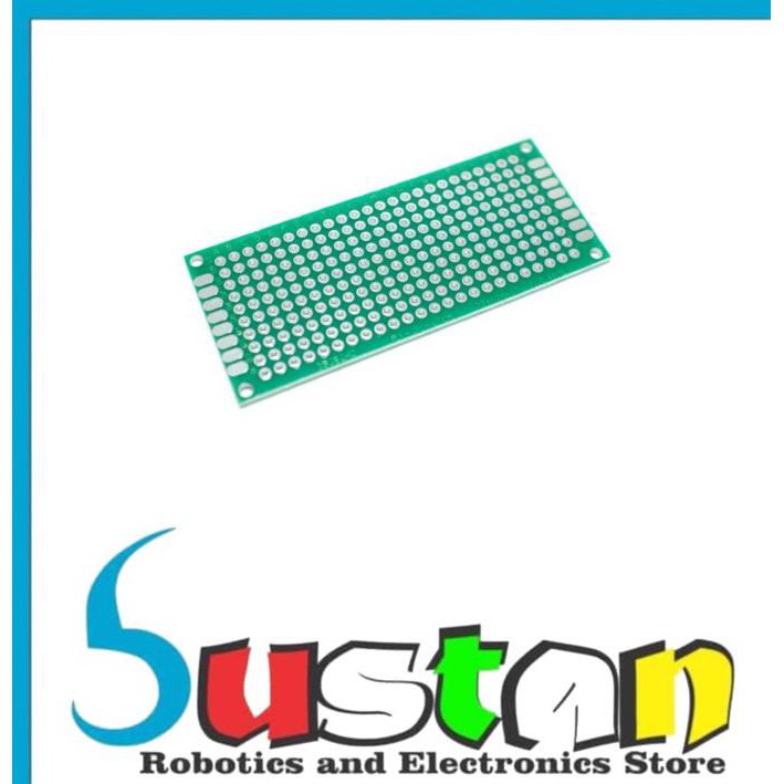 Jual Pcb Dot Matrix 3X7Cm Double Layer Fr4 Protoboard Pcb Lubang 3X7 Cm ...