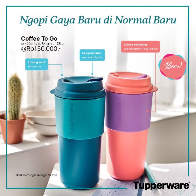 Jual Coffee To Go Tupperware @490 ml | Shopee Indonesia