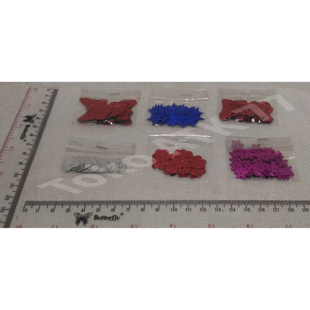 Jual Manik Manik Hiasan Payet 5bungkus Ramboci Rambocci Motif Kupu ...